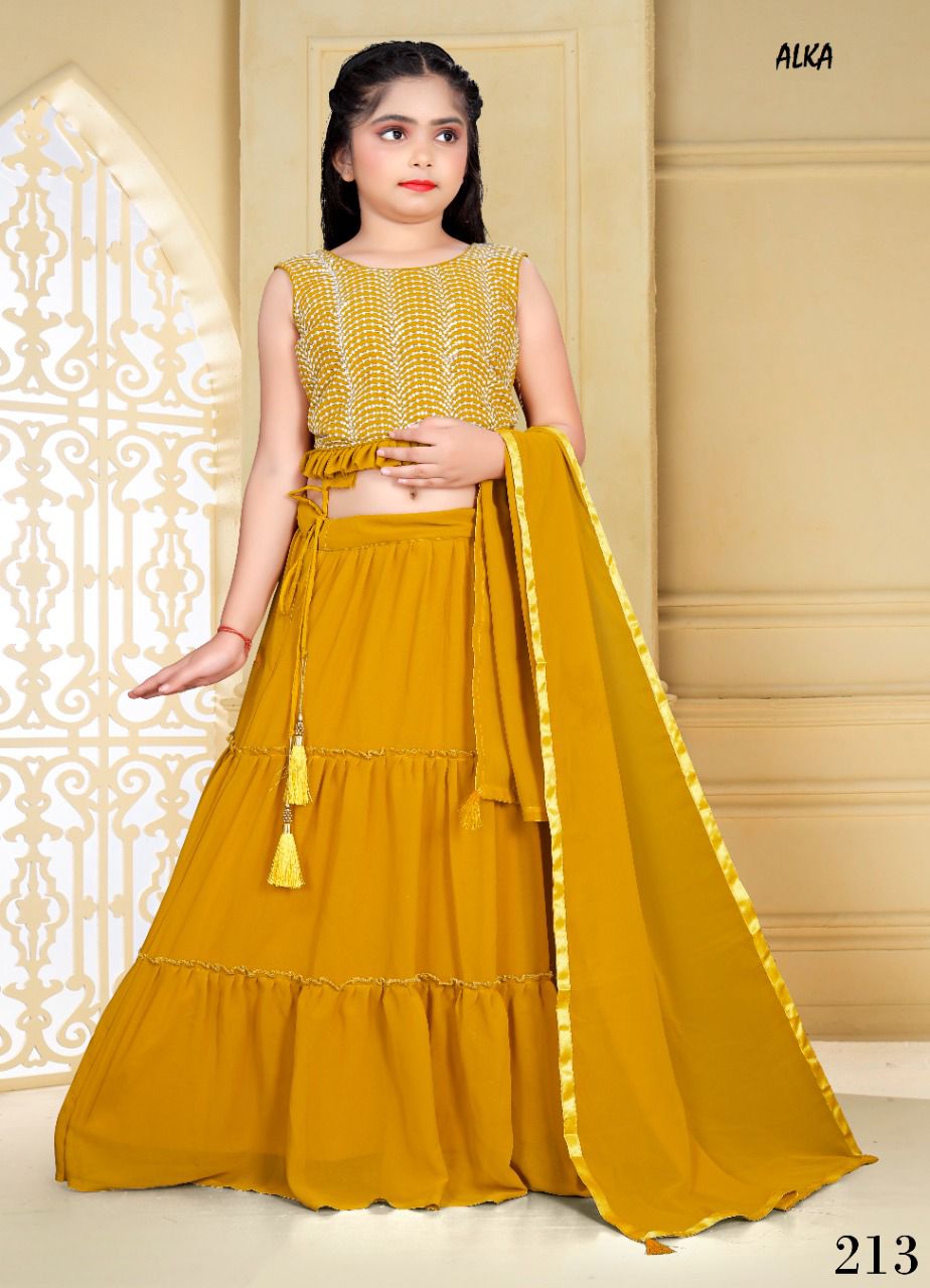 Alka Vol 26 Kidswear Fancy Lehenga Choli Wholesaler in Surat Alka Wholesale Kids Wear Catalog