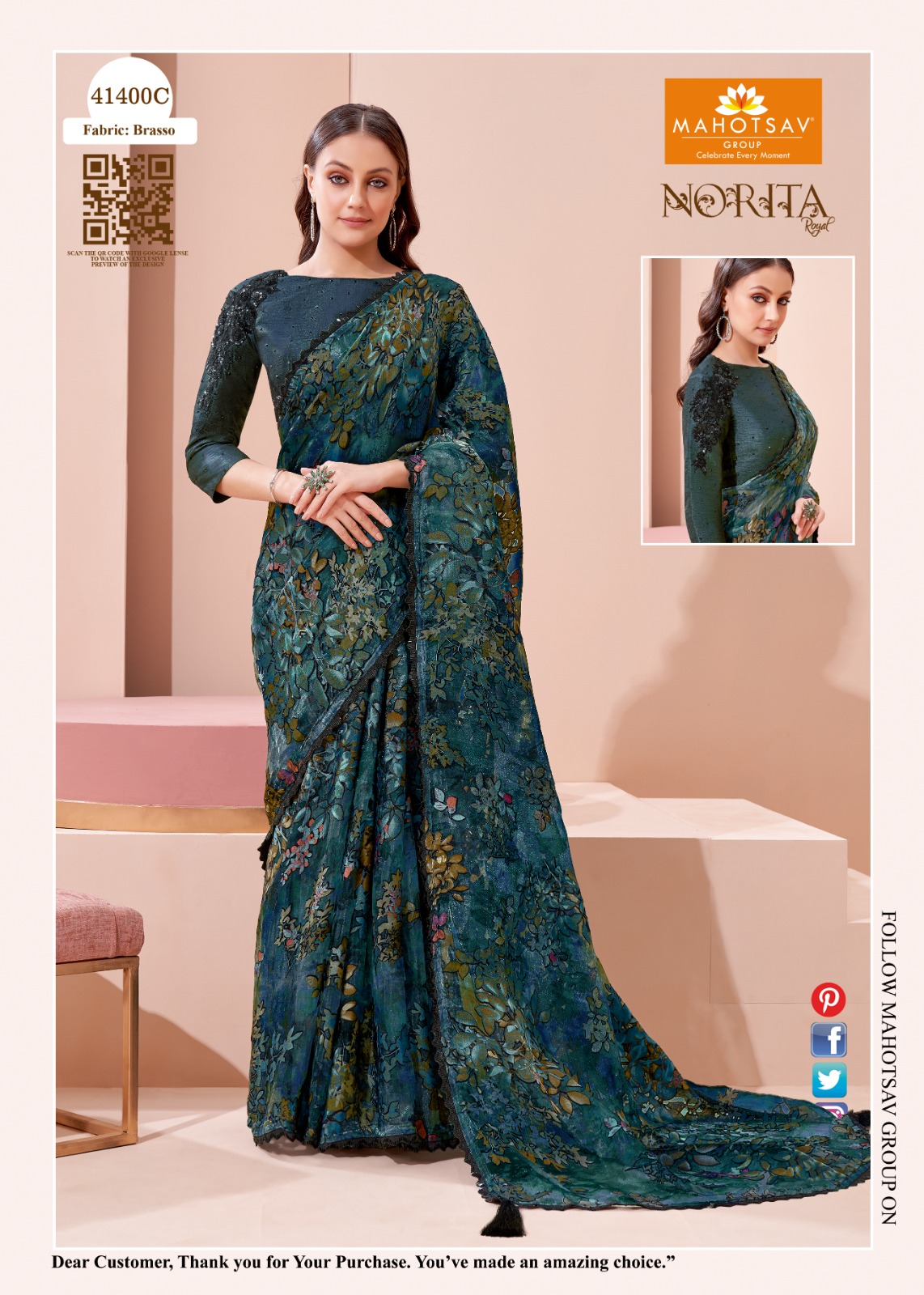 DEANNA BY MAHOTSAV BRASSO SAREE WHOLESALER IN INDIA Mohotsav Wholesale ...