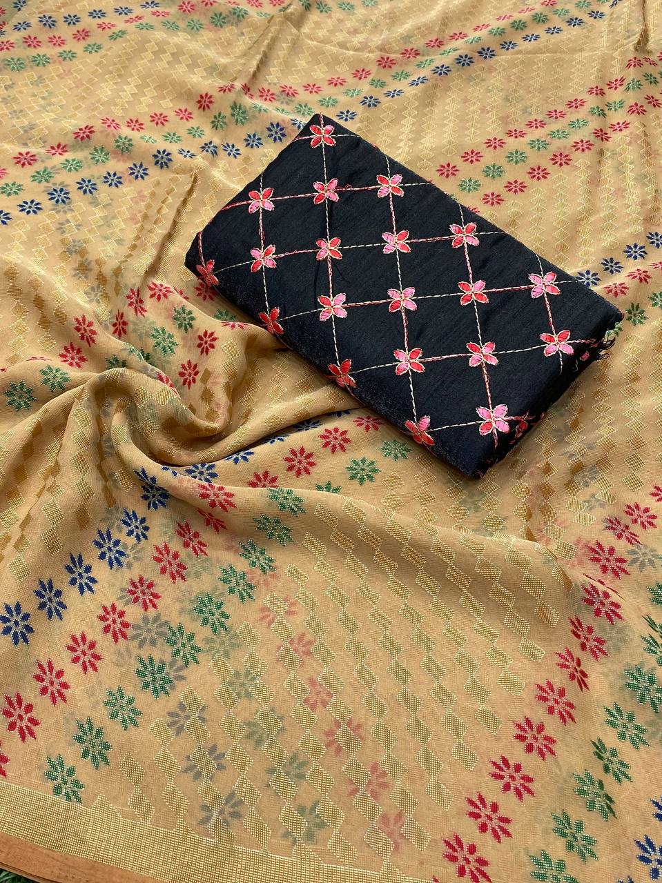 Magic Elephant By At Fancy Brasso Saree Collection AT Wholesale Sarees ...