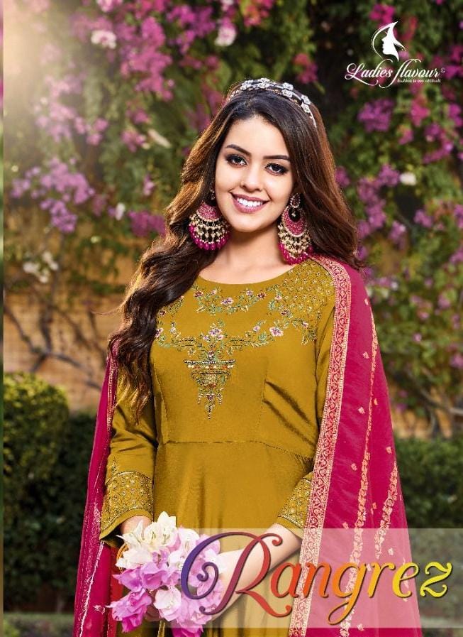 Rangrez By Ladies Flavour Designer Wedding Gown With Dupatta Collection ...